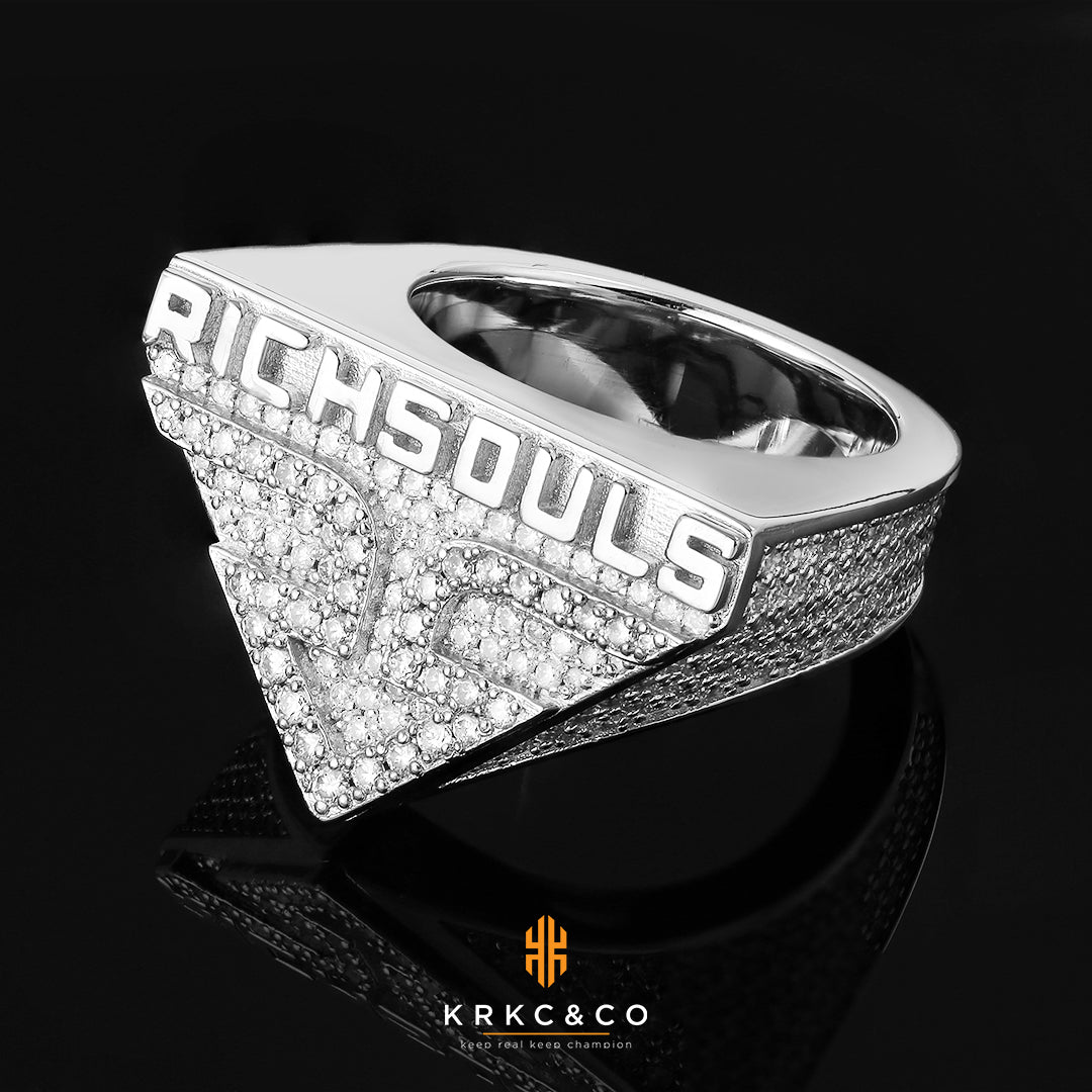 Special 3D Men Ring Iced Out CZ Diamond -KRKC Custom