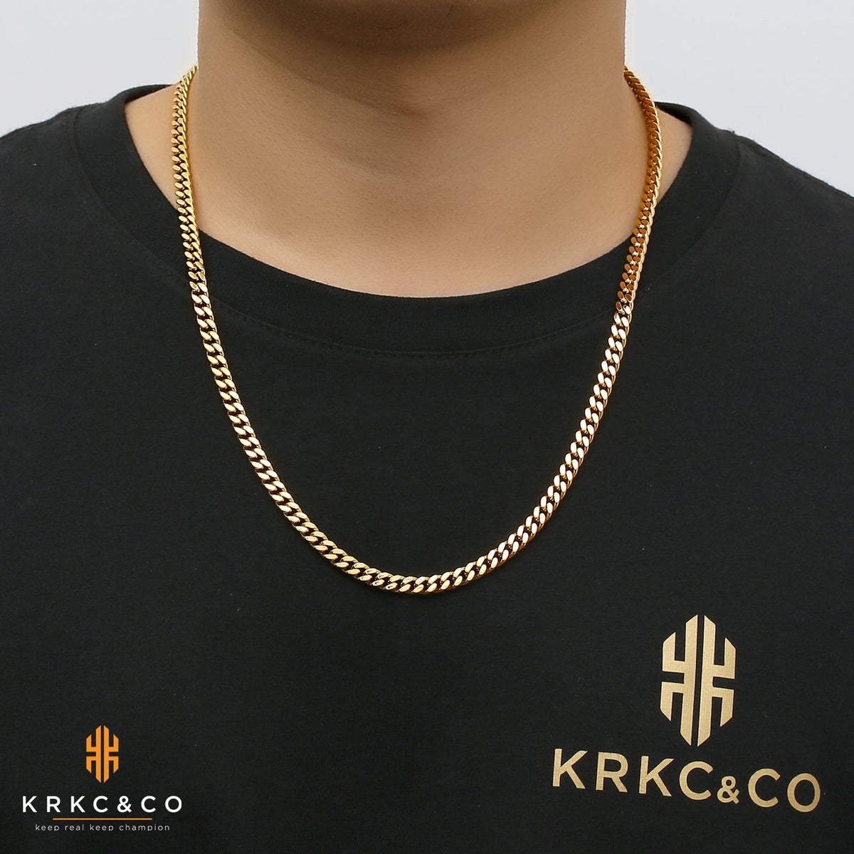 Wholesale Men's Necklace Curb Cuban Link Chain 5mm Micro Tiny C...