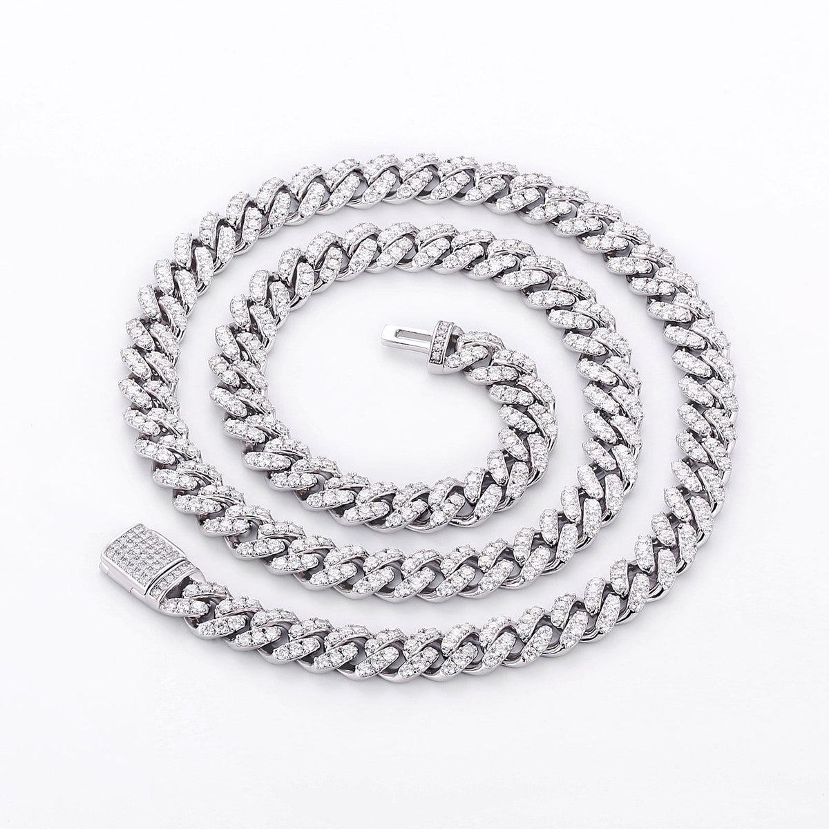 S925 Cuban Link Chain With VVS Moissanite -KRKC Wholesale