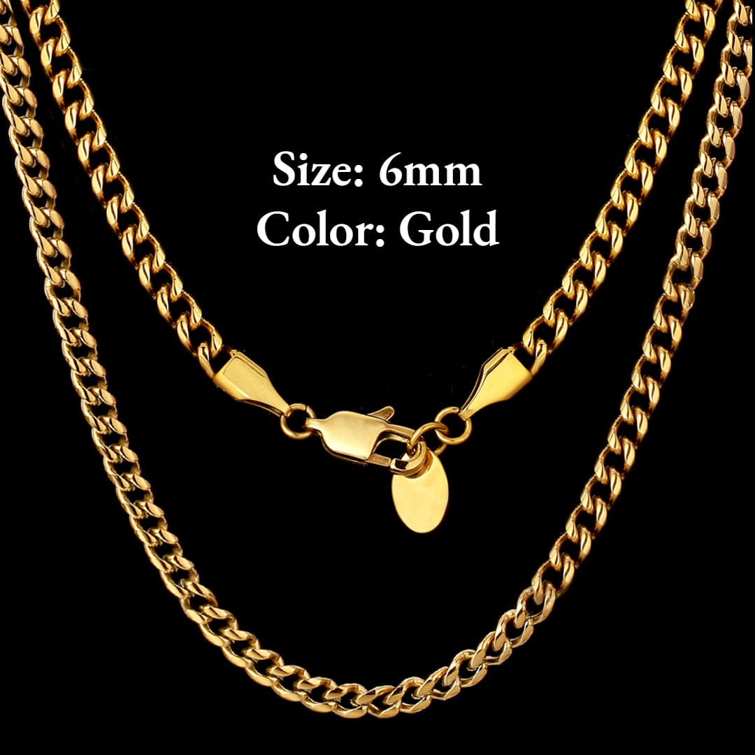6mm Miami Cuban Link Chain Wholesale 18K Gold -KRKC Manufacturer